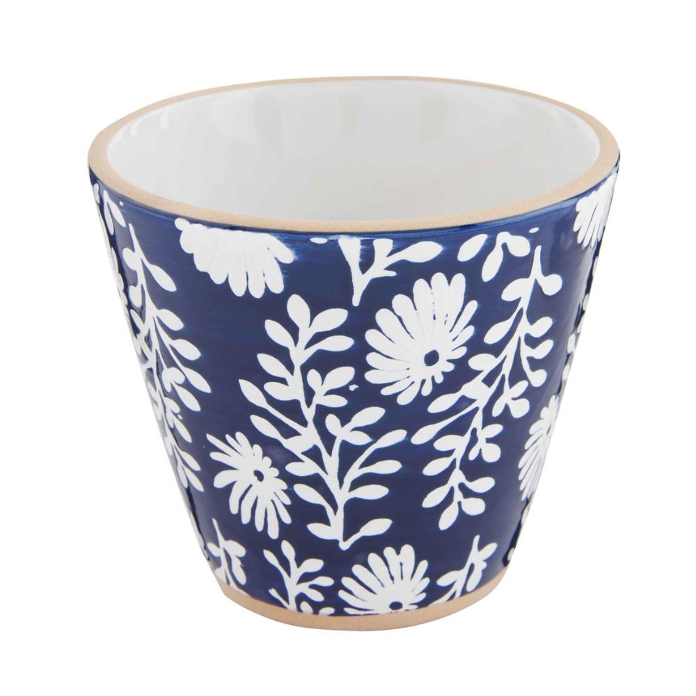Navy Motif Pot – A Blissful Nest
